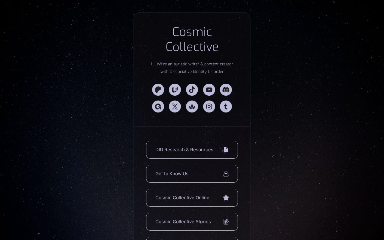 Cosmic Collective Socials